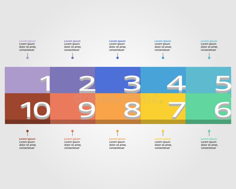 Timeline Step Square Chart Template for Infographic for Presentation ...