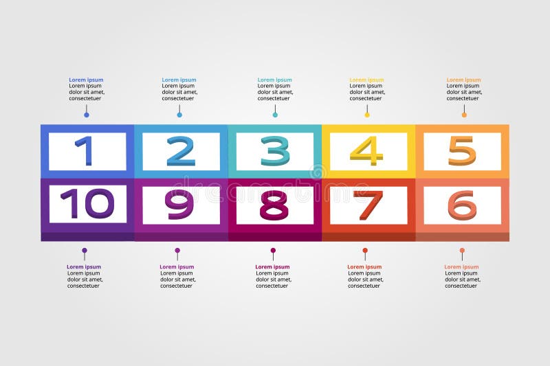 Timeline Step Square Chart Template for Infographic for Presentation ...