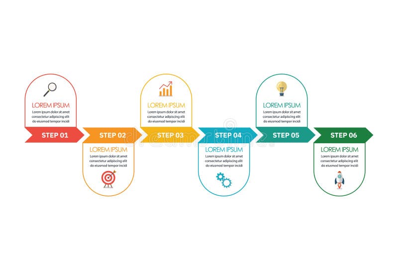 Timeline Steps Templates Infographic Stock Vector - Illustration of ...
