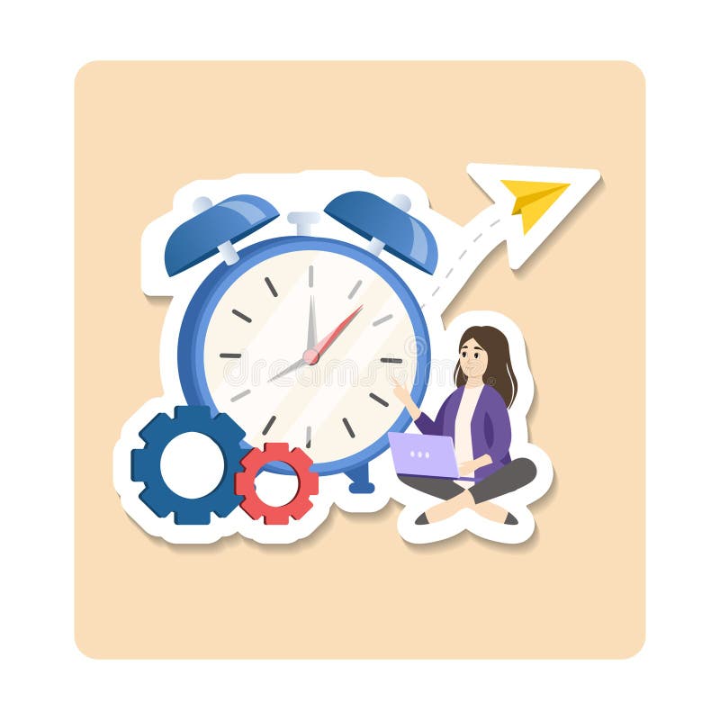 Timeline Sticker Illustration. Time Management, Time Goes by so Fast ...