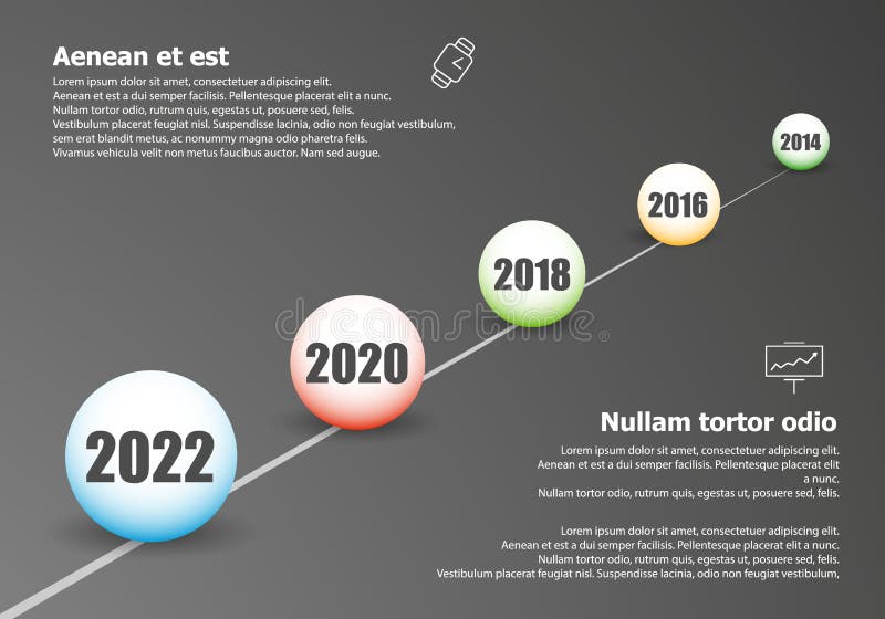 Timeline Template with Five Year Points Stock Vector - Illustration of ...