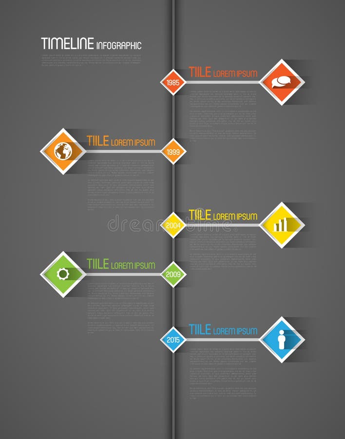 Timeline template stock vector. Illustration of internet - 46062922