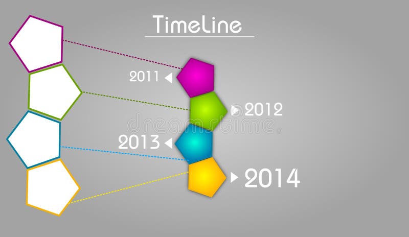 Timeline Template for Last Four Years Stock Illustration - Illustration ...