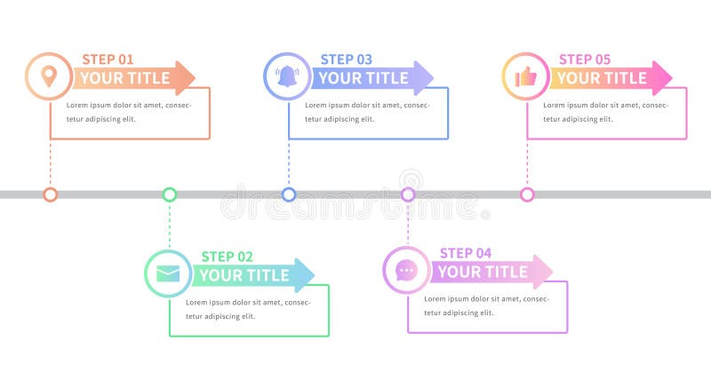 An Infographic Template with an Icon Timeline that Describes the ...
