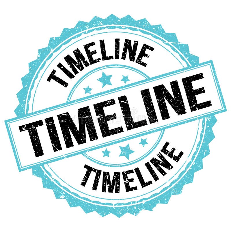 TIMELINE Text on Blue-black Round Stamp Sign Stock Illustration ...