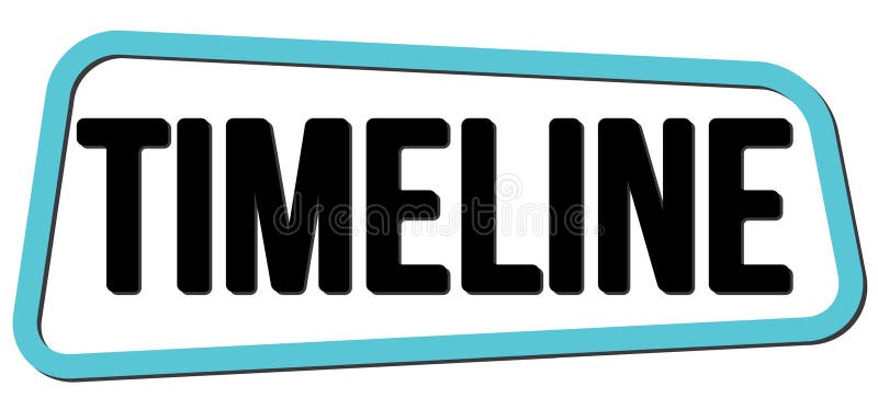TIMELINE Text on Blue-black Trapeze Stamp Sign Stock Illustration ...