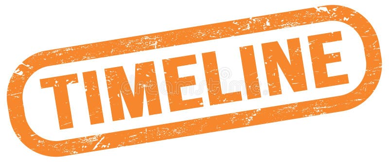 TIMELINE, Text Written on Orange Stamp Sign Stock Illustration ...