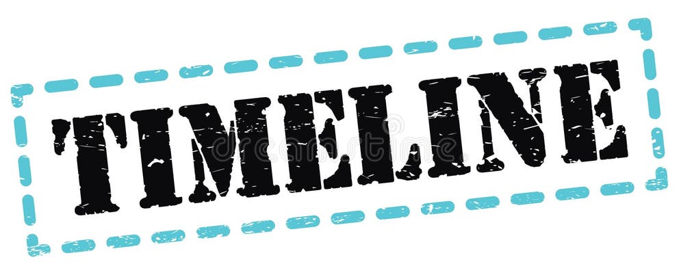 TIMELINE Text Written on Blue-black Stamp Sign Stock Illustration ...