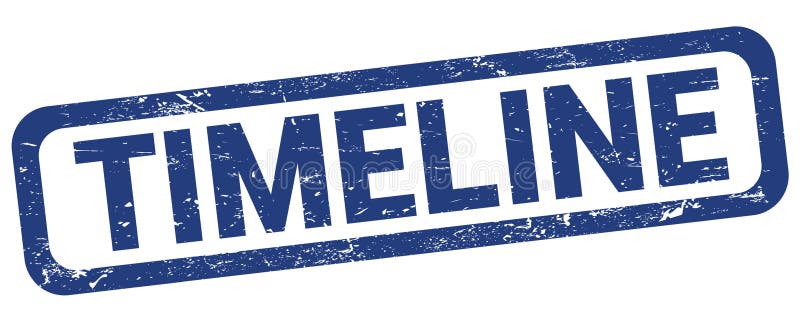 TIMELINE Text Written on Blue Rectangle Stamp Stock Illustration ...