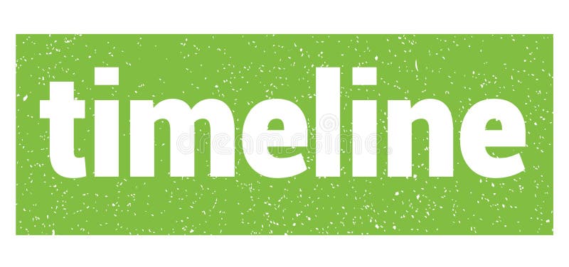 Timeline Text Written on Green Stamp Sign Stock Illustration ...