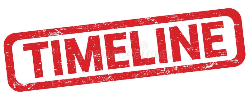 TIMELINE Text Written on Red Stamp Sign Stock Illustration ...