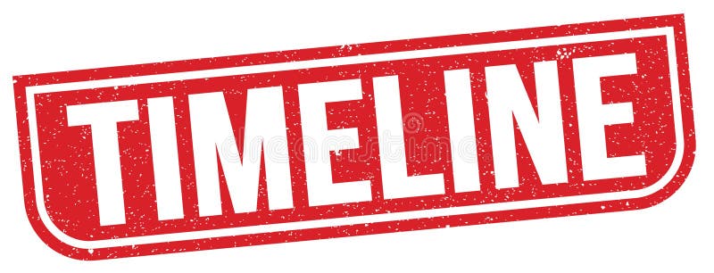 TIMELINE Text Written on Red Stamp Sign Stock Illustration ...