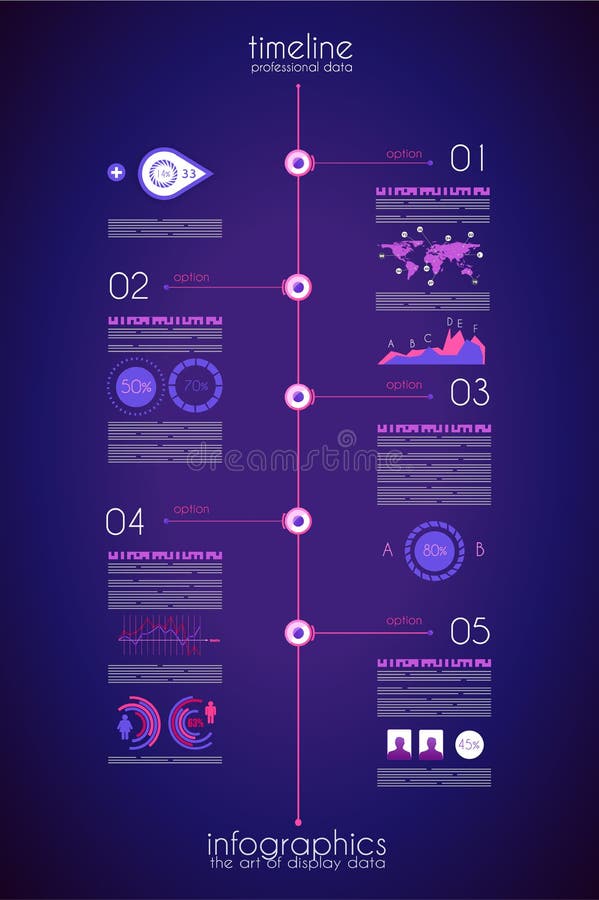 Timeline To Display Your Data with Infographic Ele Stock Illustration ...