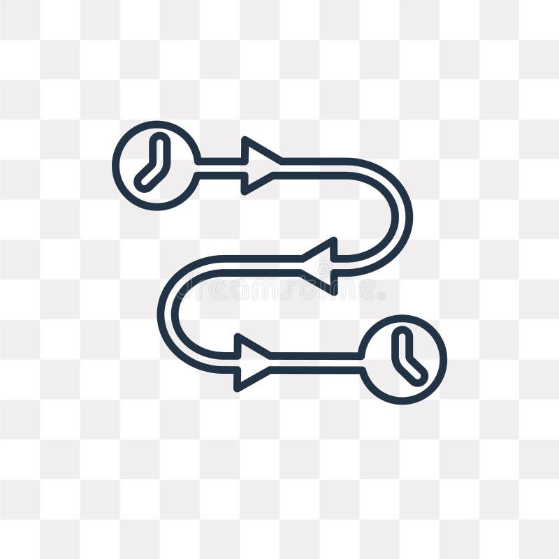 Timeline Vector Icon Isolated on Transparent Background, Linear Stock ...