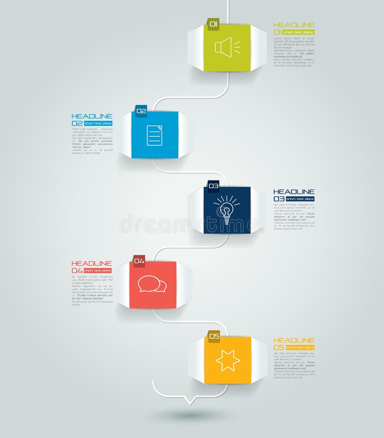Timeline Vertical Report, Template, Chart, Scheme, Step by Step ...