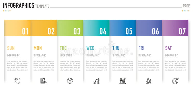 Timeline Weekly Infographic for Business Presentation Stock Vector ...