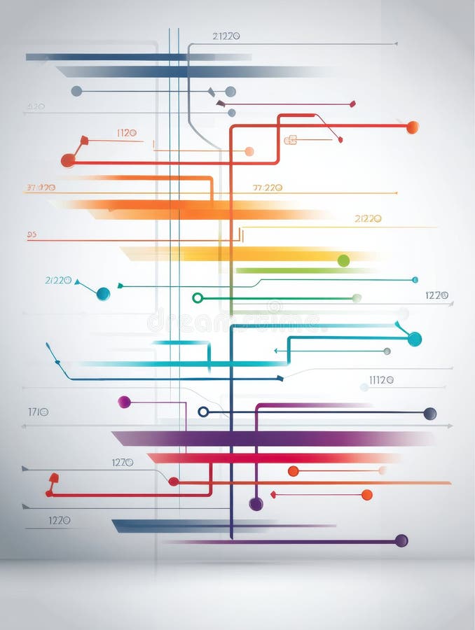 Timelines and Arrows Representing Progress in Abstract Gradient Design ...