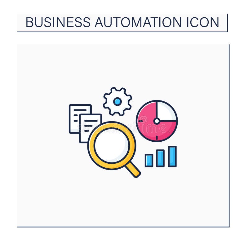 Timely Analytics Color Icon Stock Vector - Illustration of reports ...