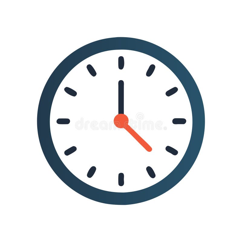 Timely Clock Design Icon stock vector. Illustration of online - 351933965