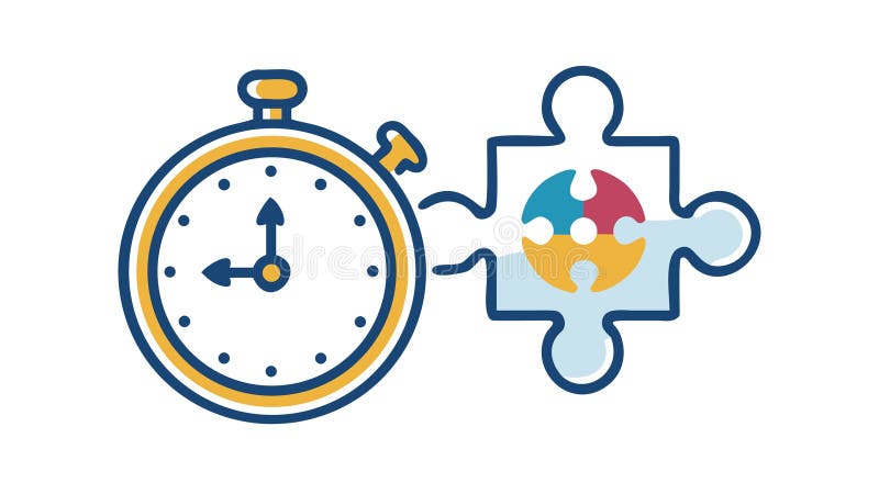 Timely Problem Solving Puzzle Icon, Vector Design Generative AI Stock ...