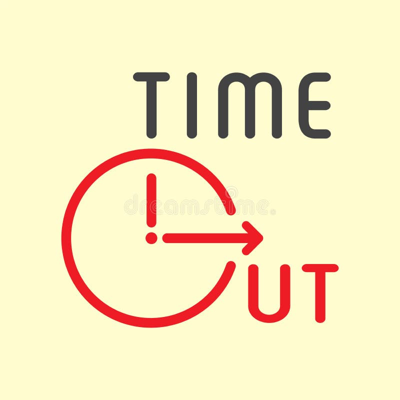 Time Out Typography stock vector. Illustration of graphic - 242485318