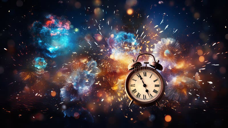 Timepiece Amidst an Explosion of Vibrant Colors and Cosmic Patterns in ...