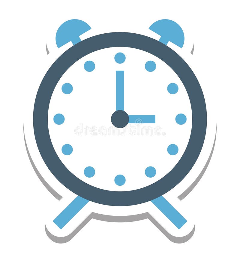 Timepiece, Clock Vector Icon Editable Stock Vector - Illustration of ...