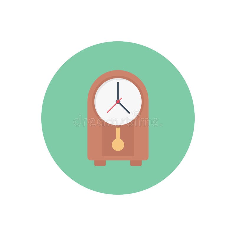 Timepiece Vector Flat Color Icon Stock Vector - Illustration of decor ...