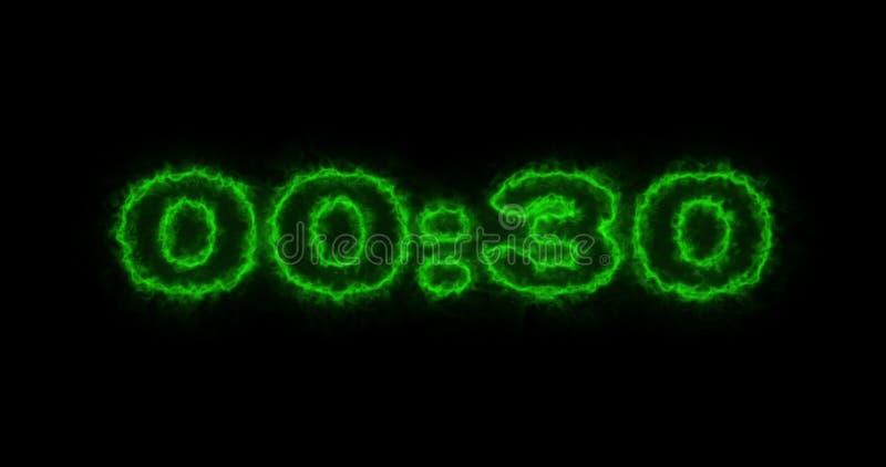 Timer, Digital Clock. Animated Countdown 1 Minute To Zero Stock Footage ...