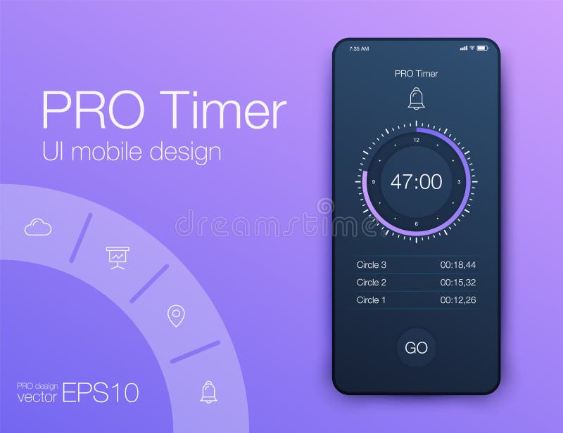 Clock Application UI Design Concept, Vector EPS 10 Stock Vector ... Clock Application UI Design Concept, Vector EPS 10 Stock Vector ...