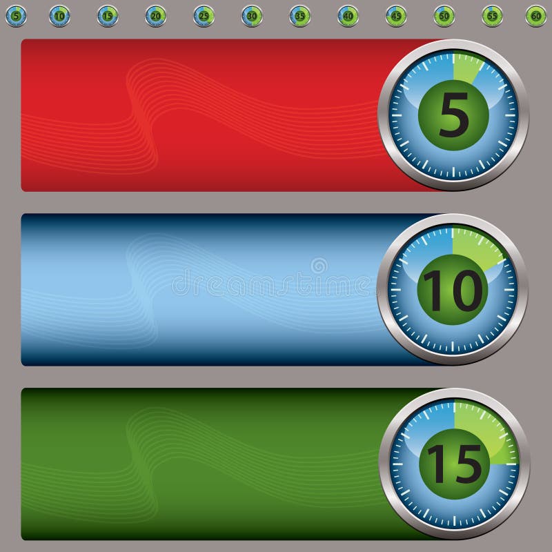 Timer banners stock vector. Illustration of graphic, decoration - 19769721