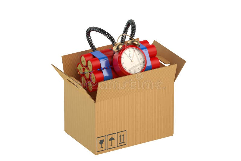 Timer Bomb in the box stock illustration. Illustration of dynamite ...