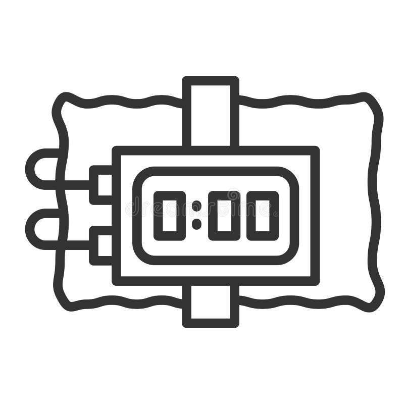 Timer Bomb Thin Line Icon. Clock Bomb Vector Illustration Isolated on ...