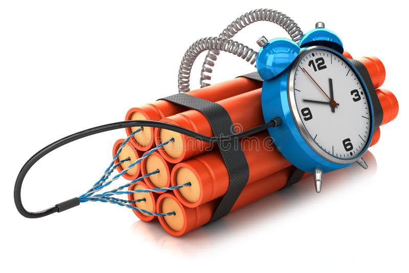 Timer bomb stock illustration. Illustration of explode - 44564228