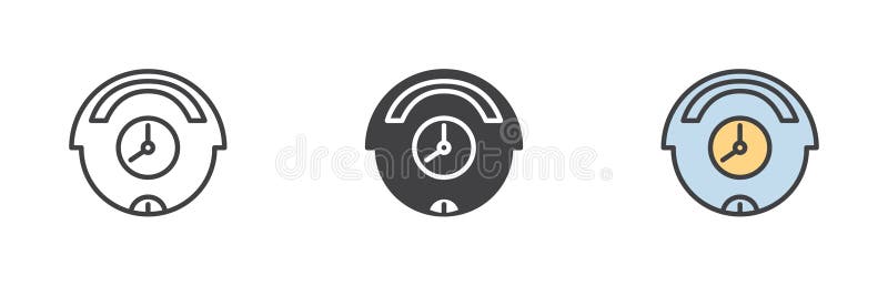 Timer Button Different Style Icon Set Stock Vector - Illustration of ...