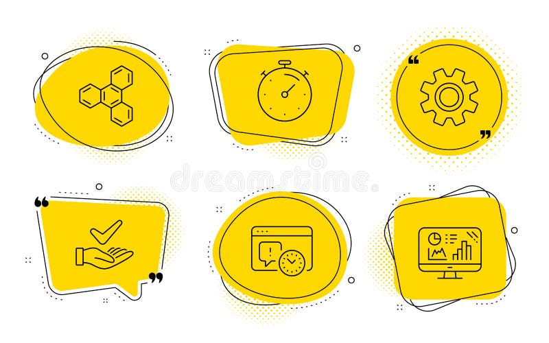 Timer, Chemical Formula and Service Icons Set. Vector Stock Vector ...
