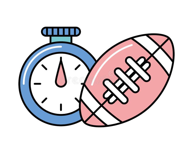 Timer Chronometer with American Football Balloon Stock Vector ...
