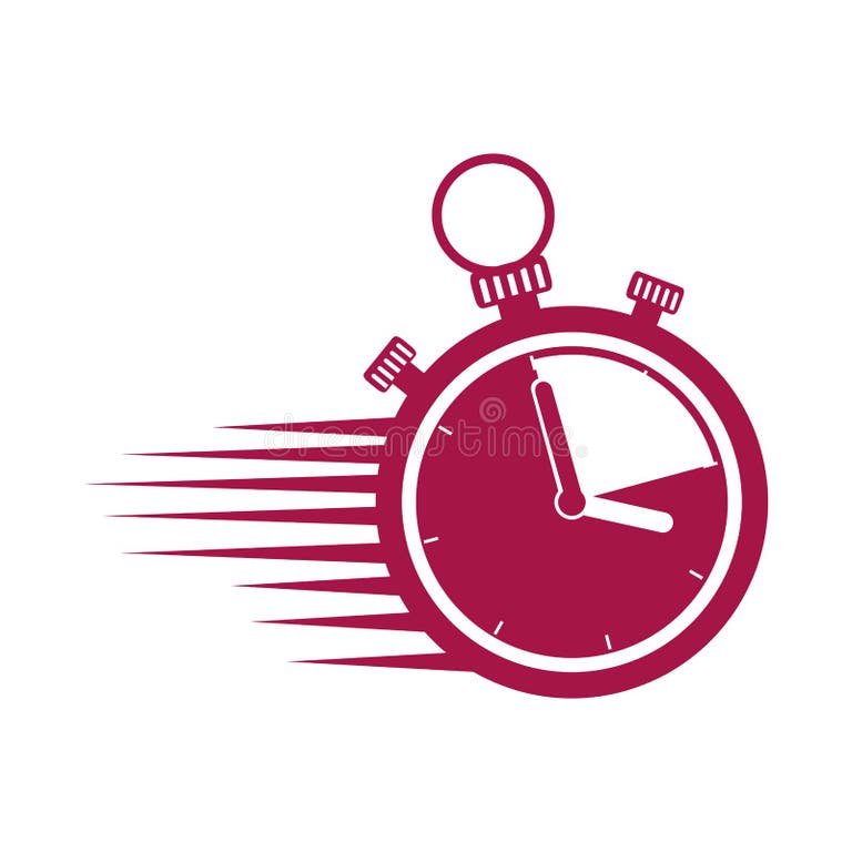 Timer Chronometer with Speed Lines Stock Illustration - Illustration of ...