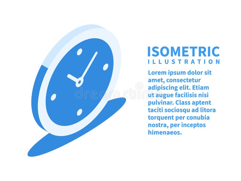 Timer, Clock Icon. Isometric Template for Web Design in Flat 3D Style ...
