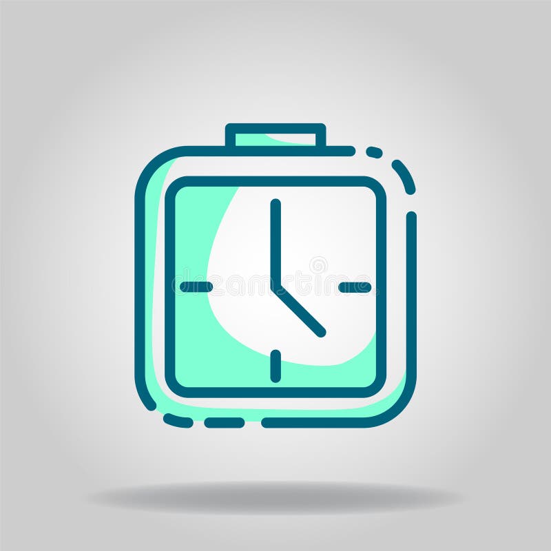 Timer Clock Icon or Logo in Twotone Stock Vector - Illustration of ...