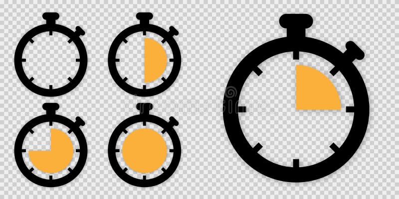 Timer Clock Isolated Template, Orange Vector Illustration Stock Vector ...