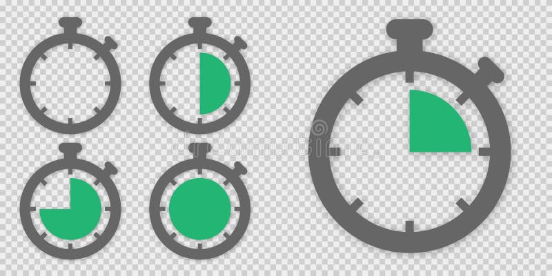 Timer Clock Isolated Template, Green Vector Illustration Stock Vector ...