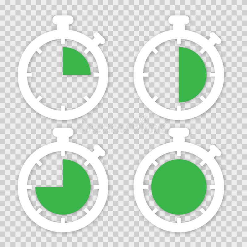 Timer Clock Isolated Template, Black Vector Illustration Stock Vector ...