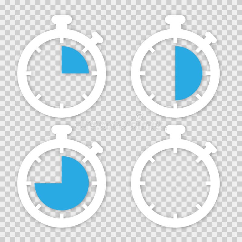 Timer Clock Isolated Template, Blue Vector Illustration Stock Vector ...