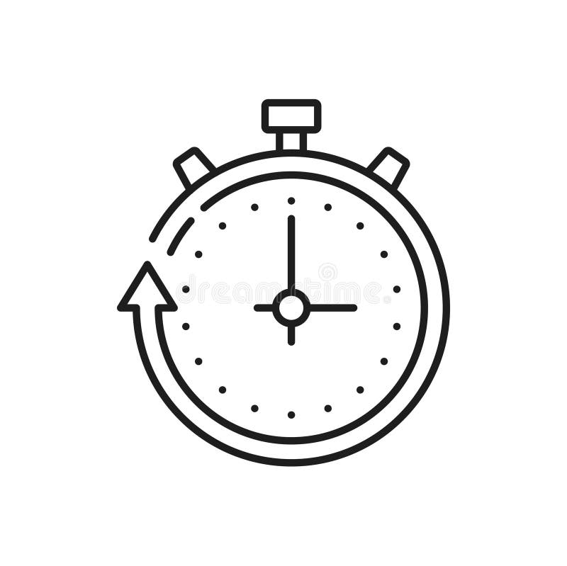 Timer Clock, Simple Time Stopwatch Outline Icon Stock Vector ... Timer Clock, Simple Time Stopwatch Outline Icon Stock Vector ...
