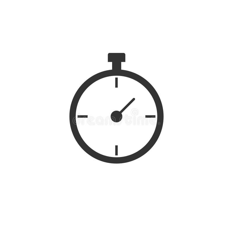 Timer, Clock, Time, Icon. Vector Illustration, Flat Design. Stock ...
