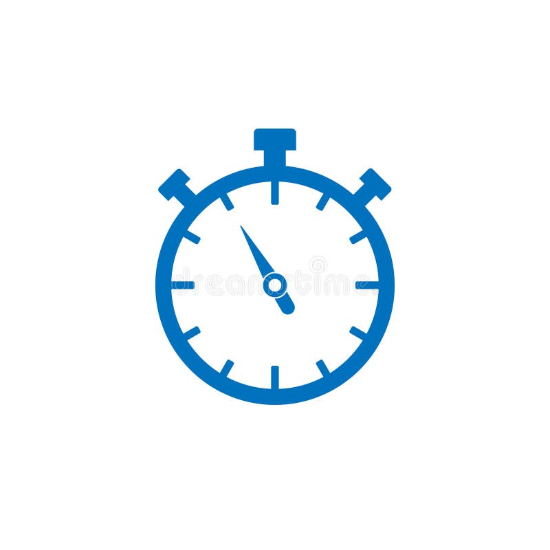 Timer, Clock, Time, Icon. Vector Illustration, Flat Design Stock ...
