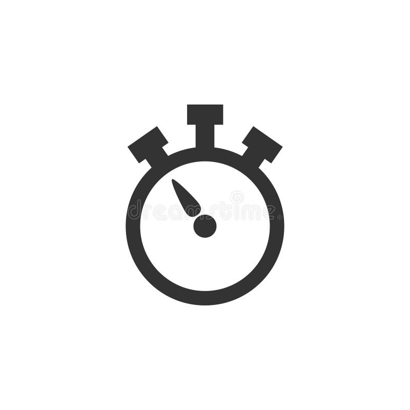Timer, Clock, Time, Icon. Vector Illustration, Flat Design Stock ...