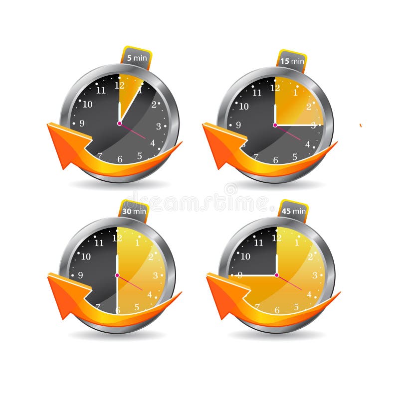 Timer Clocks Vector Watch Stopwatch Countdown Symbol Hour Illustration ...
