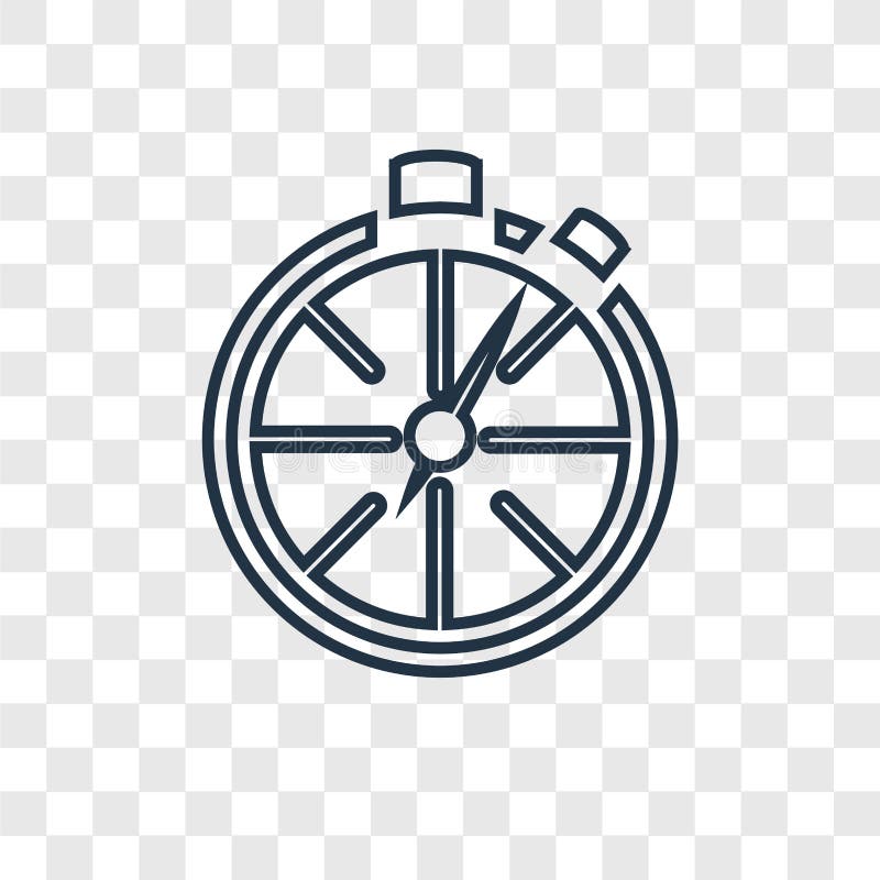 Timer Concept Vector Linear Icon Isolated on Transparent Background ...